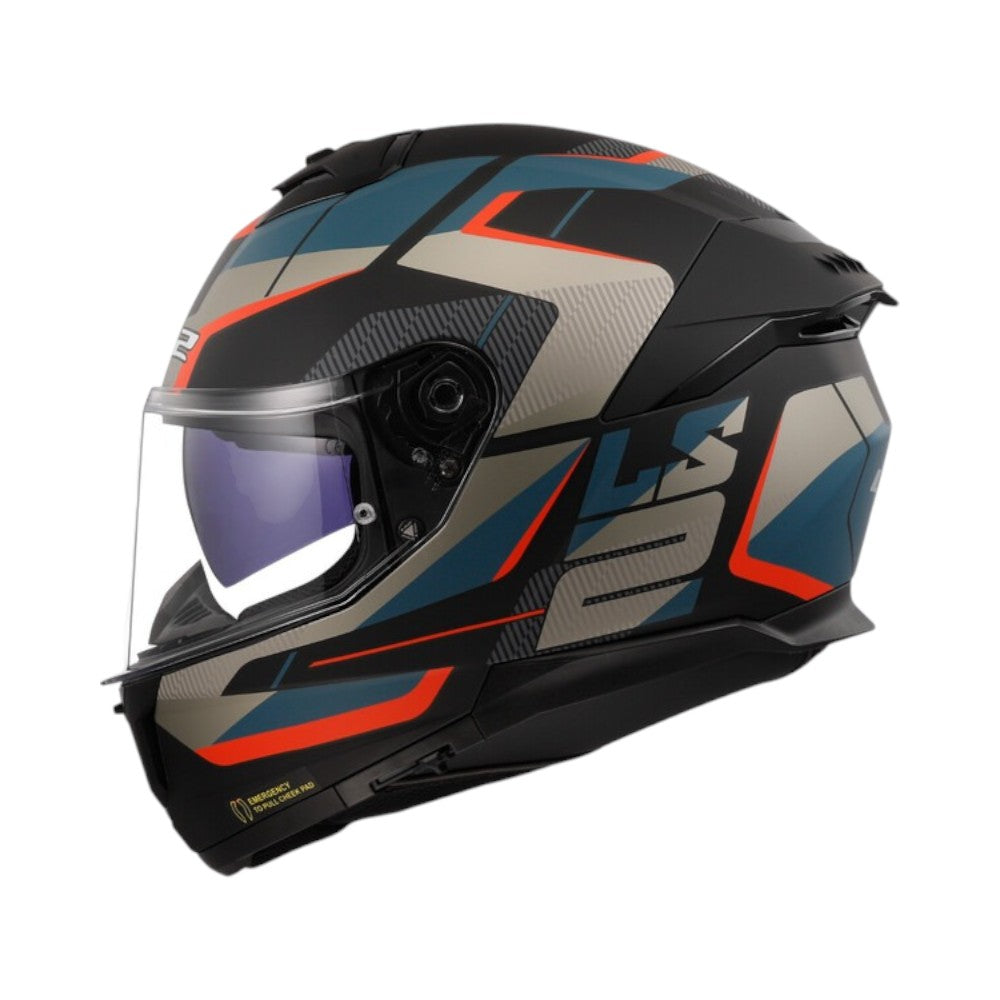 LS2 FF320 Stream II Road Matt Black Blue – Motodrift