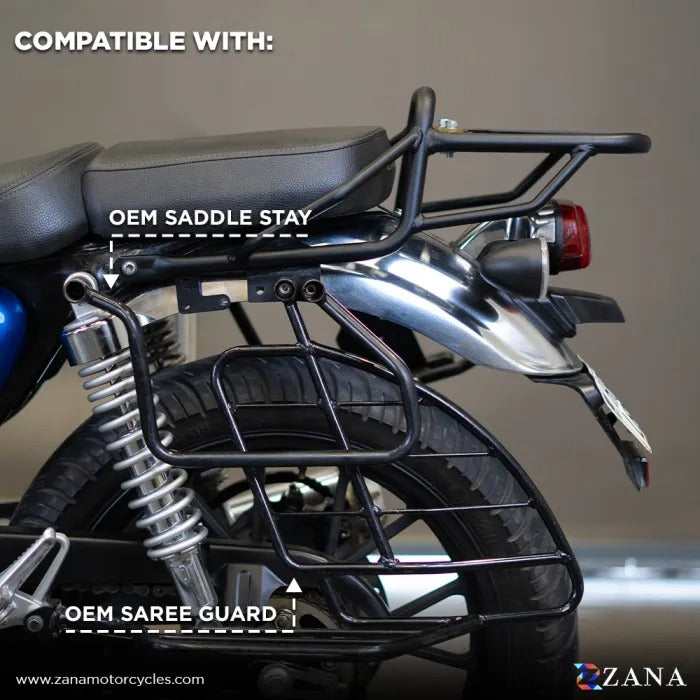 Zana Top Rack with Plate CB350 H'ness Backrest Fit – Motodrift